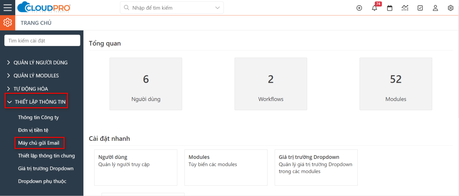 MAIL GUN – Hướng dẫn sử dụng CloudproCRM